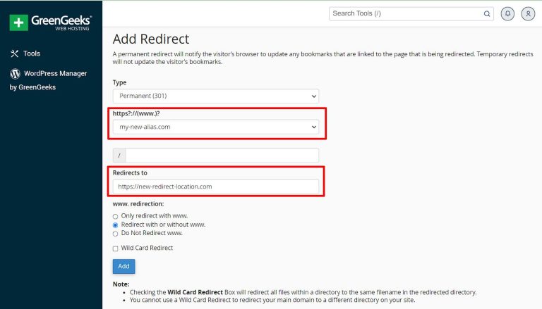 Enable Or Disable Addon Domain Redirection