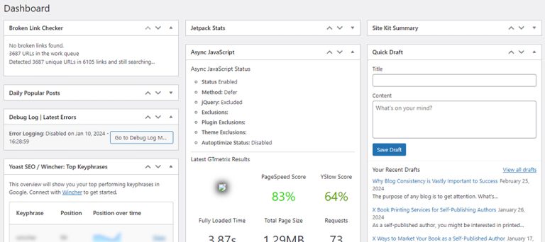 What are Dashboard Widgets in WordPress? - GreenGeeks