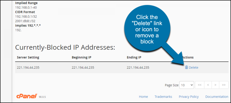 cPanel IP Blocker Tool
