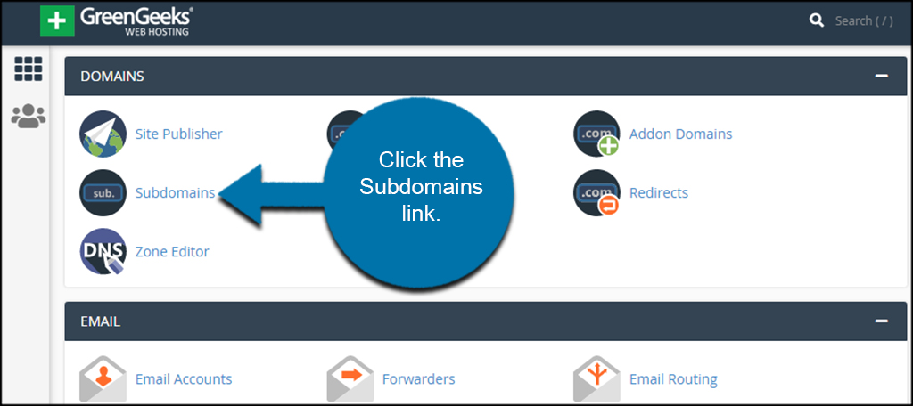 How to Create a Subdomain for Your GreenGeeks Website