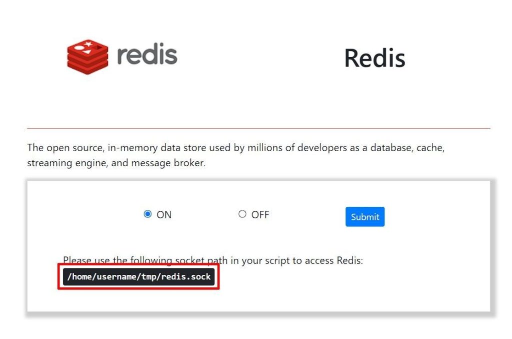Redis on EcoSite Premium
