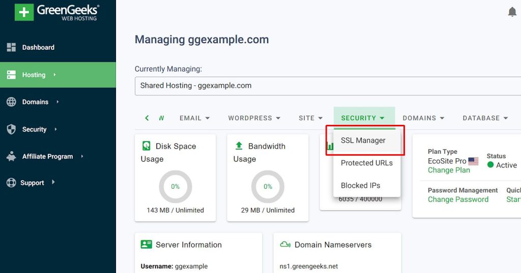 Getting Started: Adding Let's Encrypt SSL to Your GreenGeeks Account