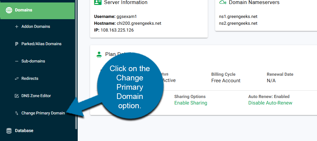 How to Change the Primary Domain from Your Dashboard