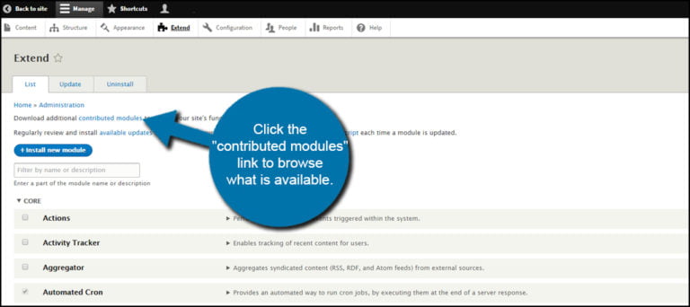 How to Install Drupal Modules - GreenGeeks