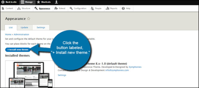 How to Install Themes in Drupal - GreenGeeks