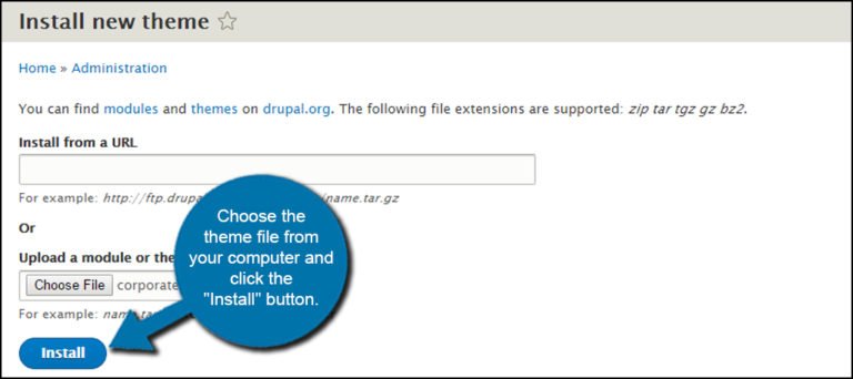 How to Install Themes in Drupal - GreenGeeks