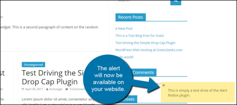 How to Add Announcements in WordPress - GreenGeeks