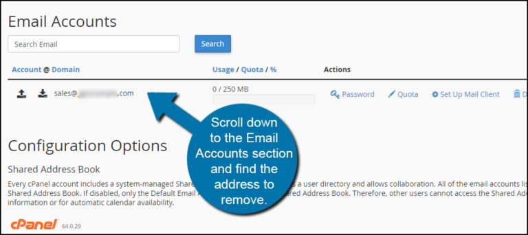 How to Delete Email Accounts in cPanel - GreenGeeks