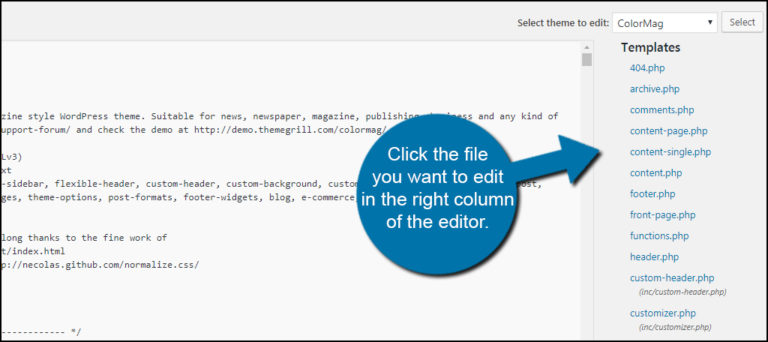 How To View And Edit Wordpress Theme Files Greengeeks