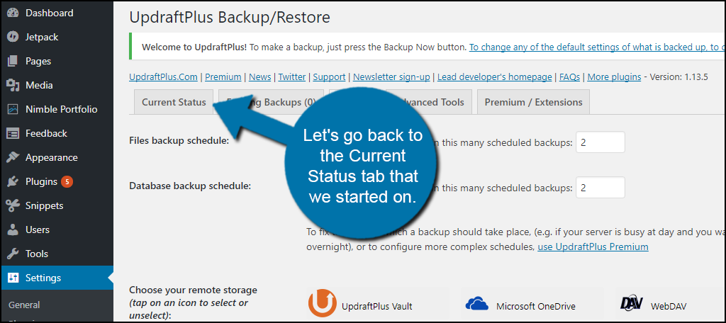 How To Use Updraftplus To Back Up And Restore Wordpress Greengeeks