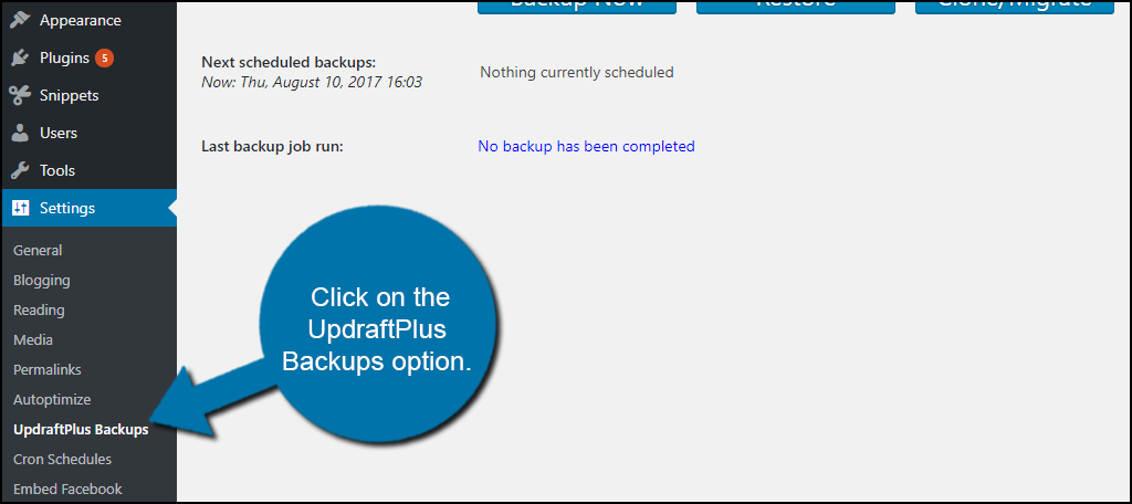 How to Use UpdraftPlus to Back up and Restore WordPress - GreenGeeks