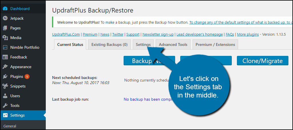 How to Use UpdraftPlus to Back up and Restore WordPress - GreenGeeks