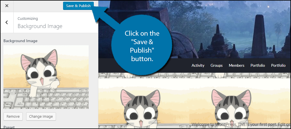 How to Add Custom Background to WordPress Pages - GreenGeeks