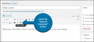 How to Include Special Characters in Posts for WordPress - GreenGeeks