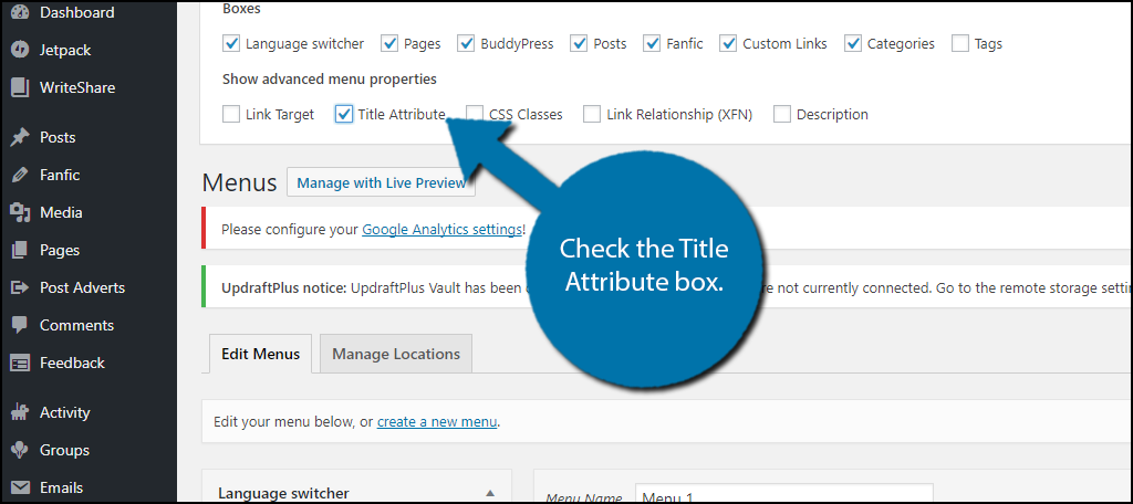 How to Add Titles to WordPress Menus - GreenGeeks