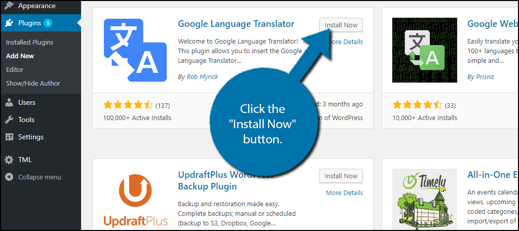 How to Set Up Google Translate in WordPress - GreenGeeks