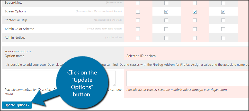 How to Remove the Screen Options Button in WordPress - GreenGeeks