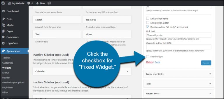 How To Add A Sticky Sidebar Floating Widget In Wordpress Greengeeks