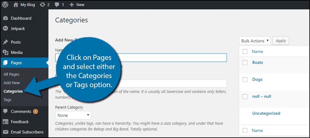 How to Use Categories and Tags for Pages in WordPress - GreenGeeks
