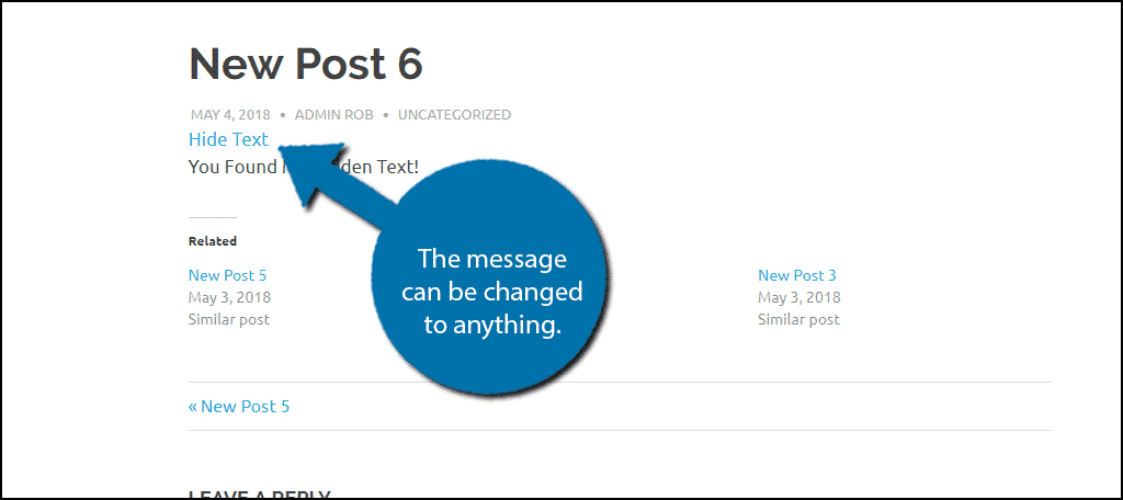 How to Use the Toggle Effect to Show and Hide Text in WordPress Posts ...