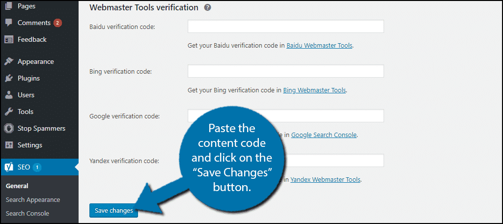 How to Use Yoast SEO to Add Your Website to Yandex Webmaster Tools ...