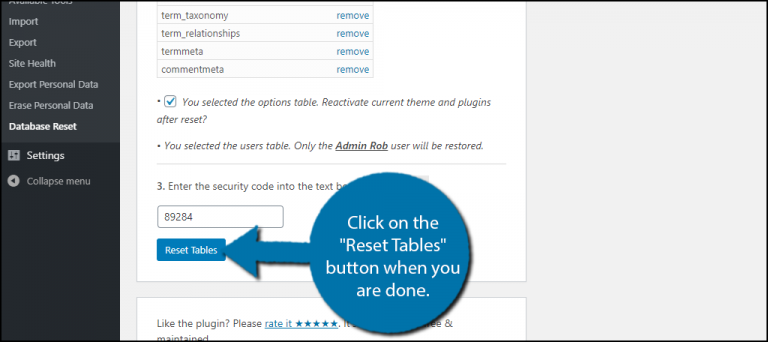 How to Reset the Database Settings to Default in WordPress
