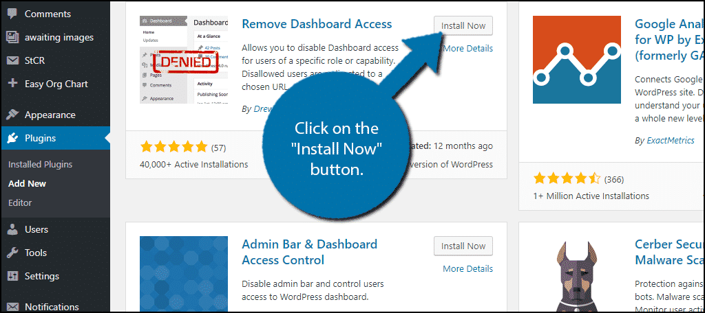 How To Block Dashboard Access In Wordpress Greengeeks