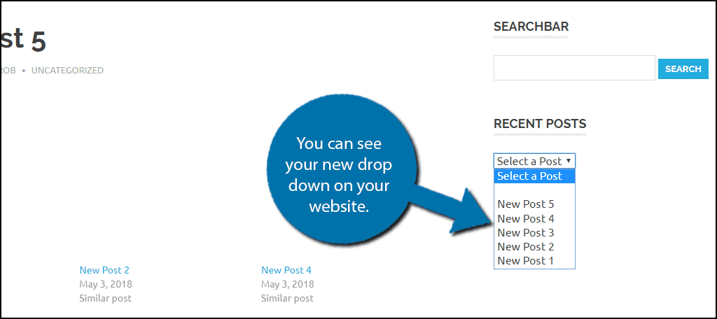 How to Create a Drop Down to Display Recent Posts - GreenGeeks