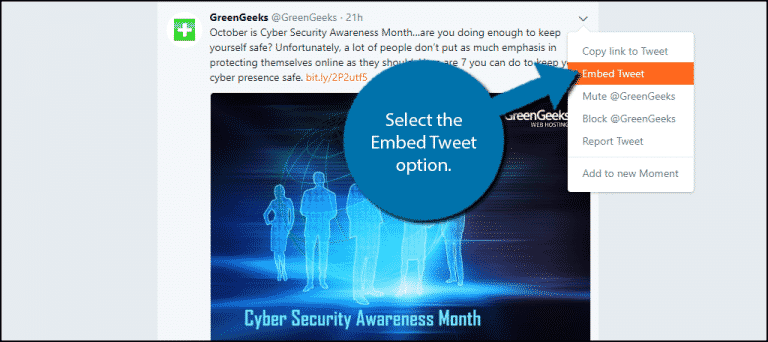 How to Easily Embed Tweets in WordPress - GreenGeeks