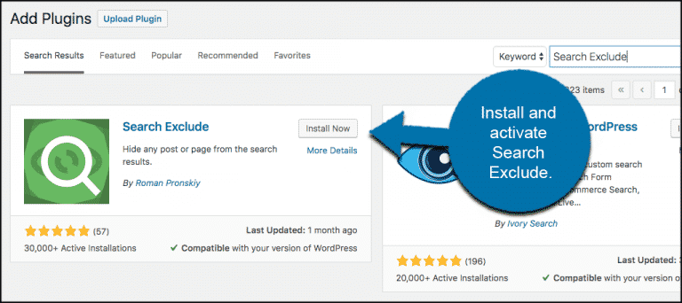 How to Exclude Posts or Pages from WordPress Website Search - GreenGeeks