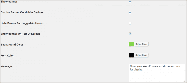 How To Display a Sitewide Notice on a WordPress Website - GreenGeeks