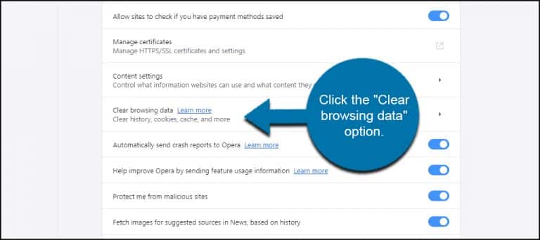 How To Clear Your Opera Browser Cache on PC - GreenGeeks
