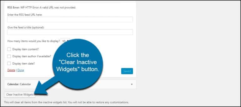 How to Delete Inactive Widgets from the List in WordPress - GreenGeeks