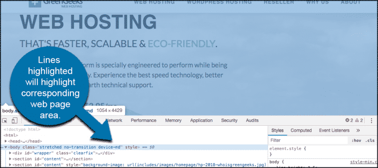 How To Use the Inspect Element Tool in Chrome - GreenGeeks