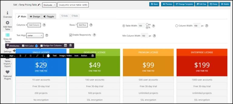 How to Make an Attractive Horizontal Pricing Table in WordPress ...