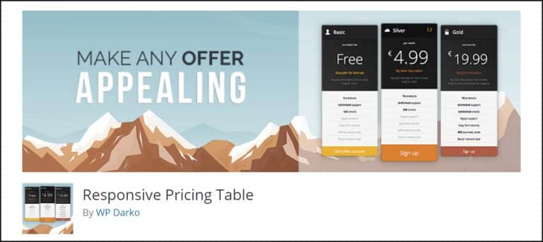How to Make an Attractive Horizontal Pricing Table in WordPress ...