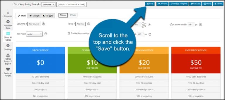 How to Make an Attractive Horizontal Pricing Table in WordPress ...