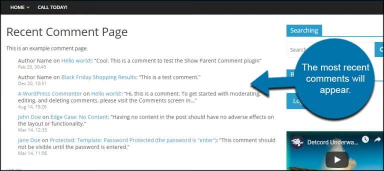How to Make a Page for Recent Comments in WordPress - GreenGeeks