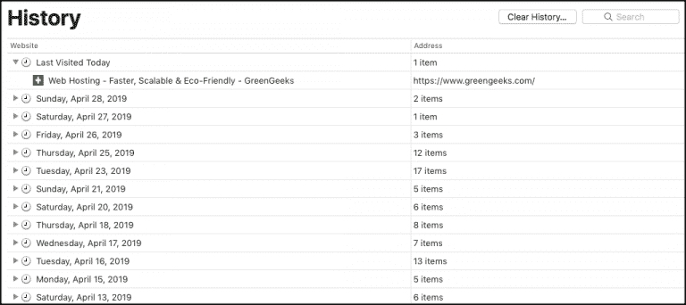 How To Check Browsing History in Safari - GreenGeeks