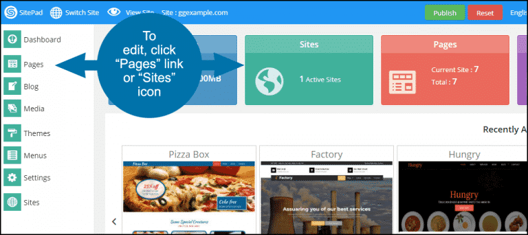 Getting Started With Sitepad Greengeeks