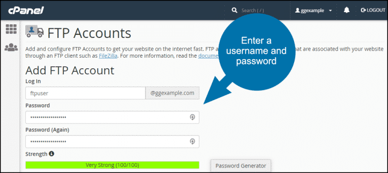 How to Set up FTP Accounts in cPanel - GreenGeeks