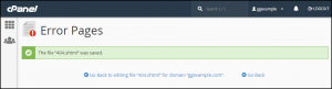 How to Create Custom Error Pages in cPanel - GreenGeeks