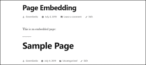 How to Embed Pages into WordPress Content - GreenGeeks