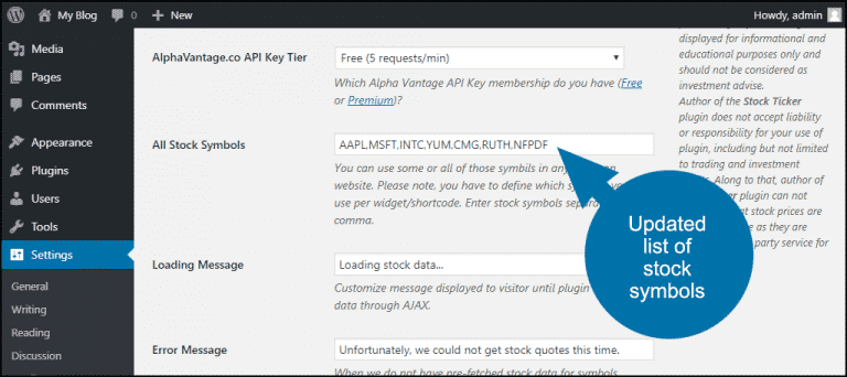 How to Add a Stock Market Ticker to WordPress - GreenGeeks