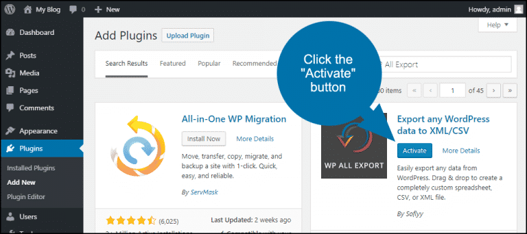 How To Export Wordpress Data To Csv Files Greengeeks