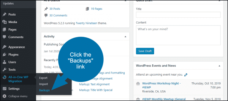 How to Use All In One WP Migration in WordPress - GreenGeeks