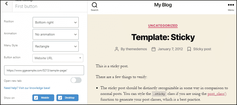 How to Add a Floating Call to Action Button in WordPress - GreenGeeks