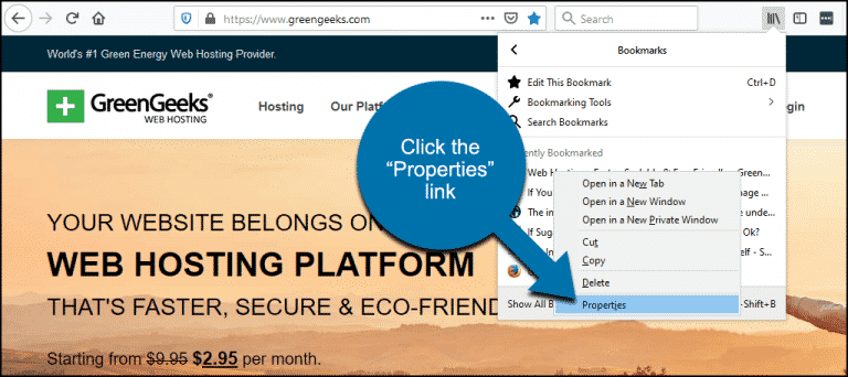 How to Add, Edit, and Modify Bookmarks in Firefox - GreenGeeks