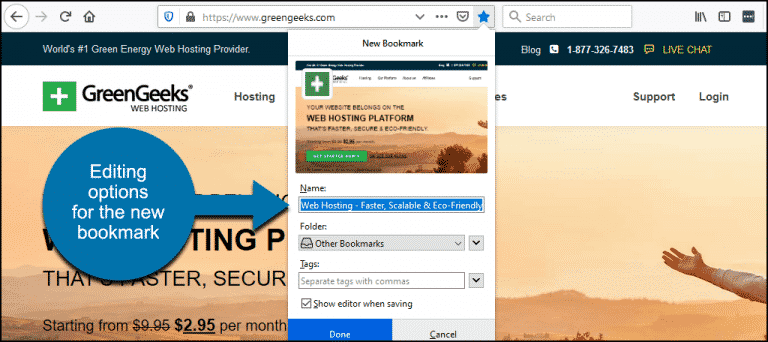 How to Add, Edit, and Modify Bookmarks in Firefox - GreenGeeks