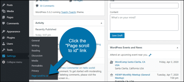 How To Create Page Scroll To Id Elements In Wordpress Greengeeks